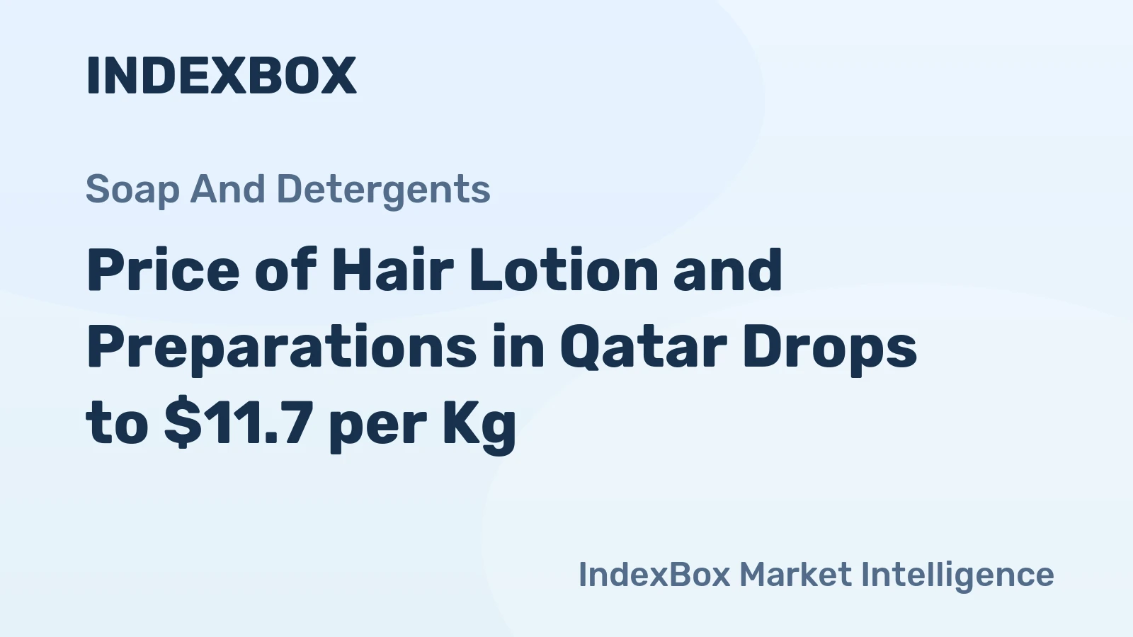 Price of Hair Lotion and Preparations in Qatar Drops to $11.7 per Kg.