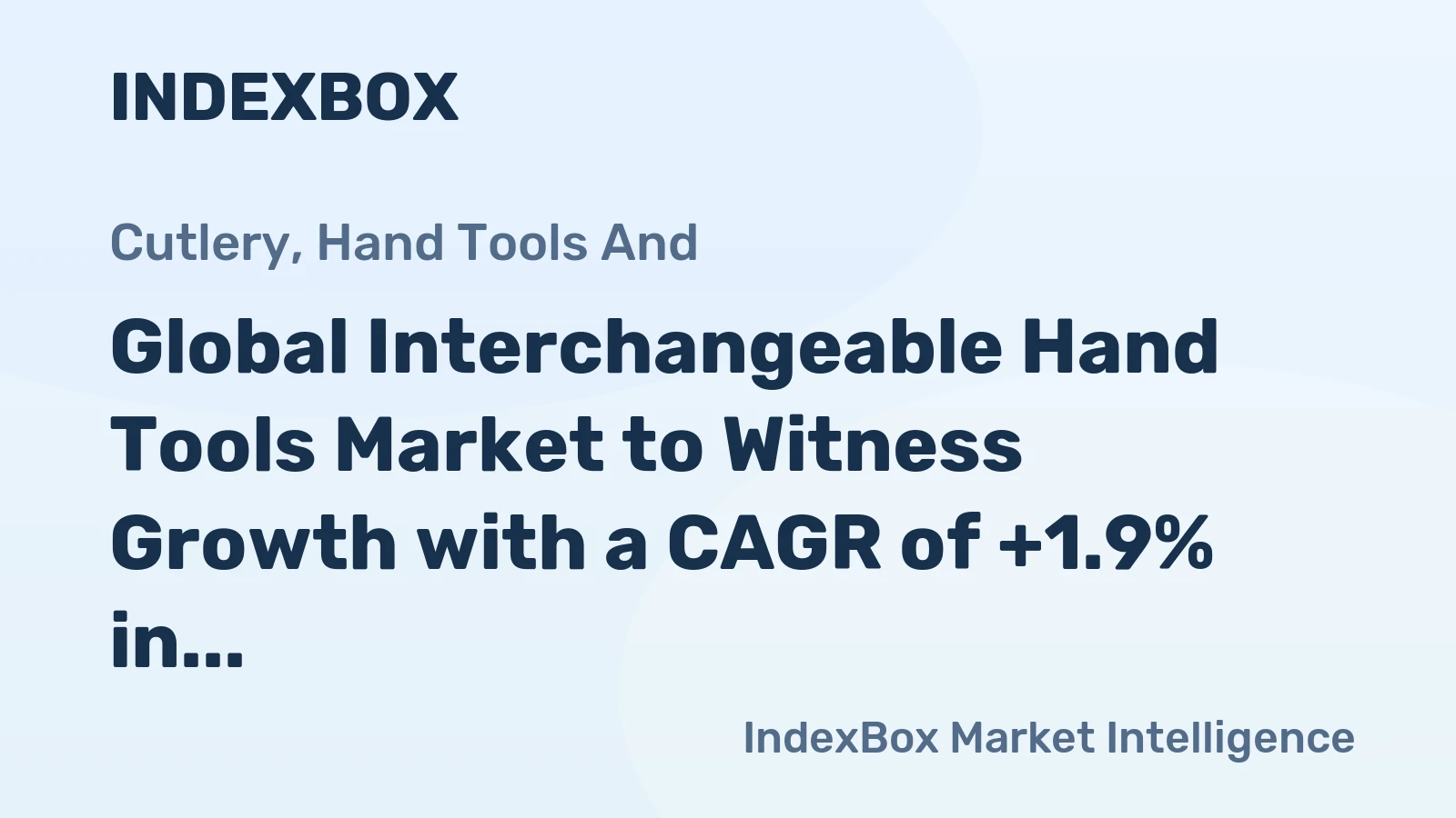 Global Interchangeable Hand Tools Market to Witness Growth with a CAGR of +1.9% in Volume and +3.0% in Value from 2024 to 2035, Reaching $166,737.6B by 2035
