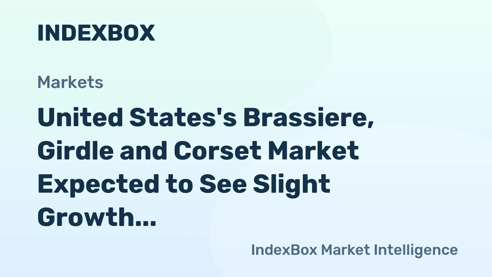United States's Brassiere, Girdle and Corset Market Expected to See Slight Growth with +0.2% CAGR