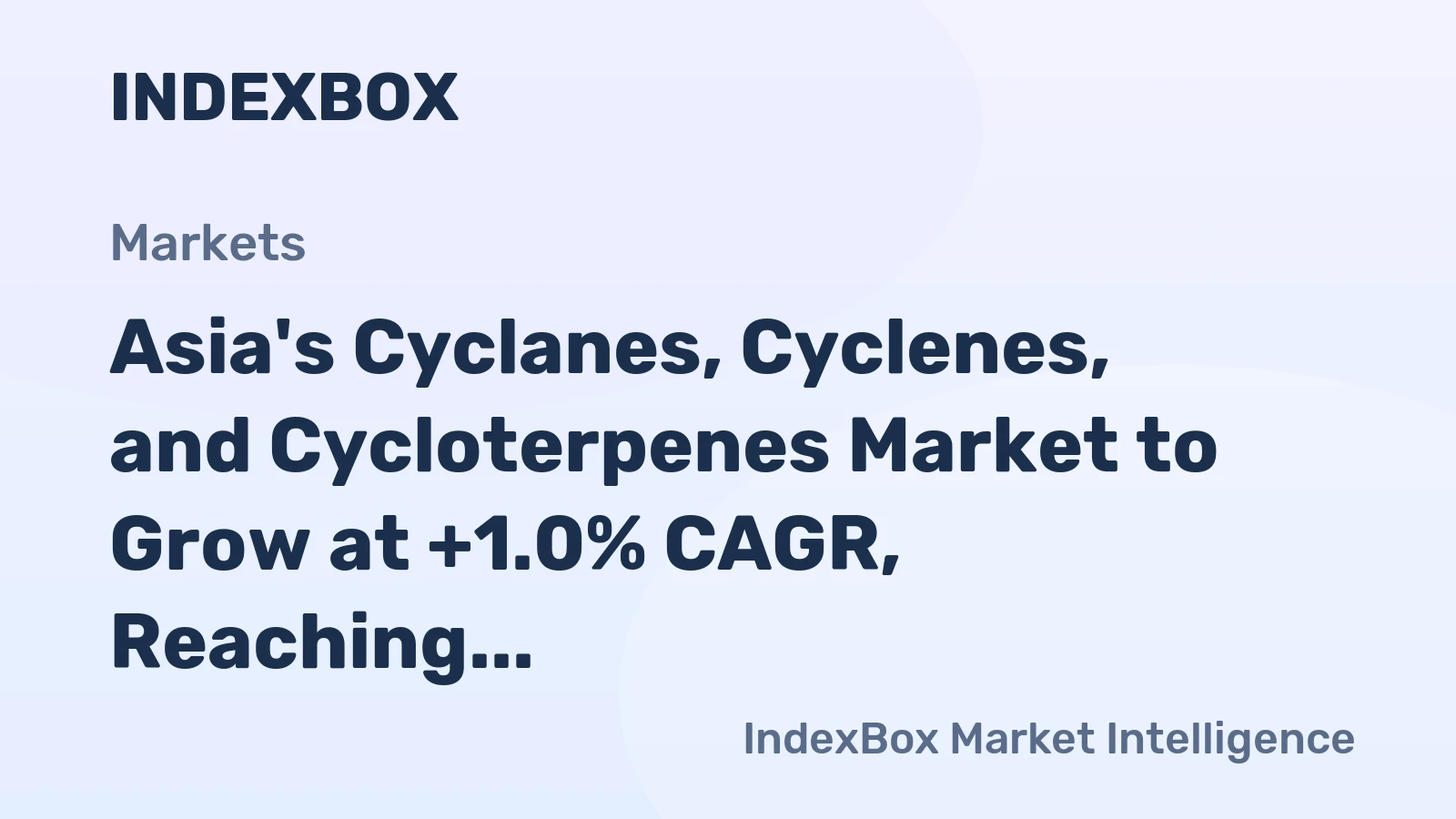 Asia's Cyclanes, Cyclenes, and Cycloterpenes Market to Grow at +1.0% CAGR, Reaching $5.9B by 2035