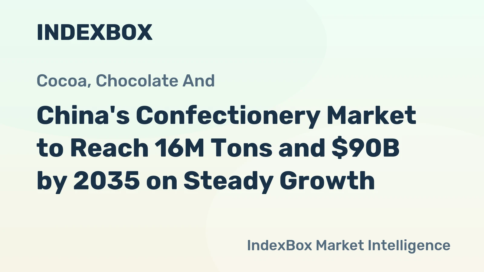 China's Confectionery Market to Reach 16M Tons and $90B by 2035 on Steady Growth
