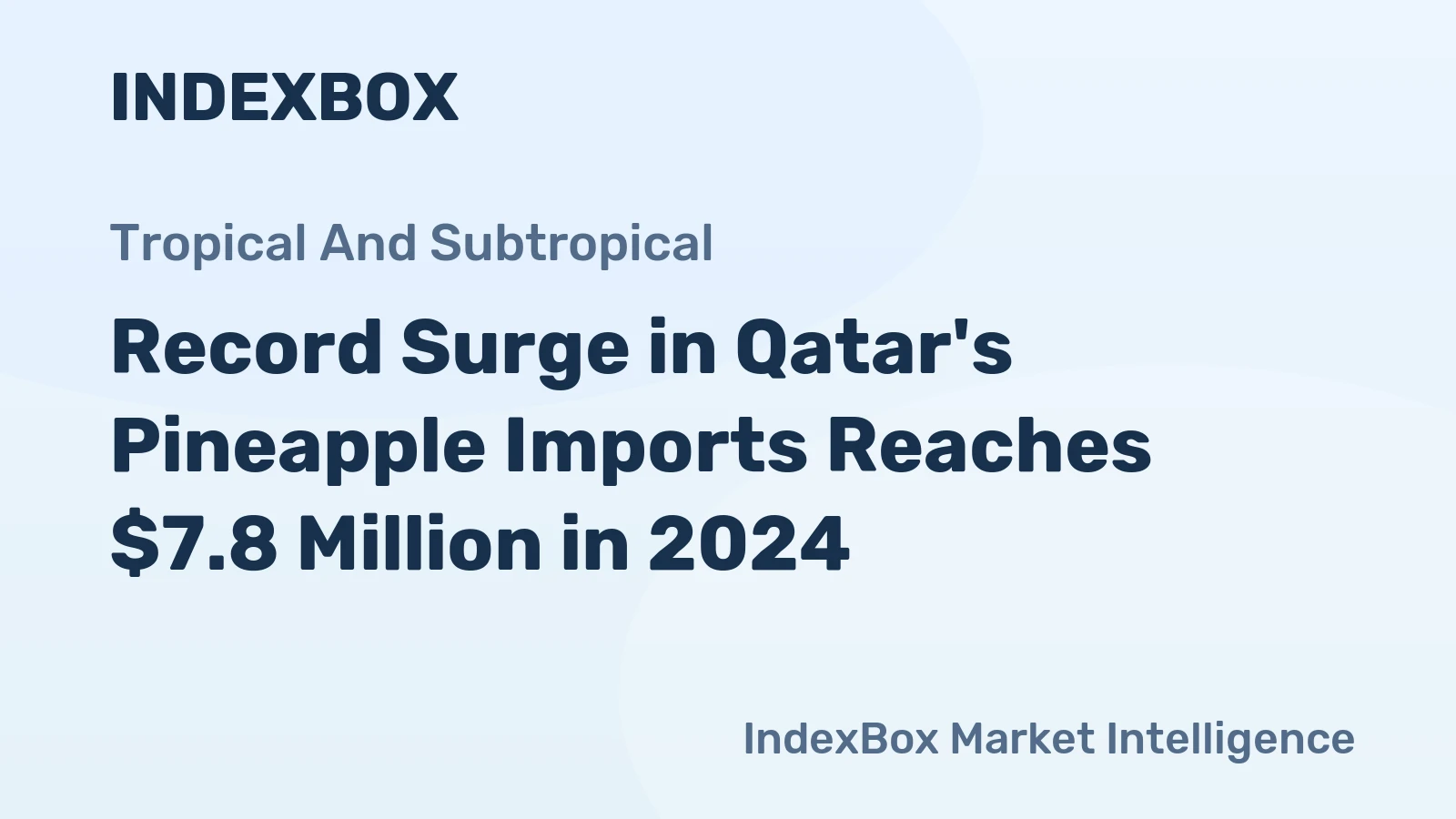 Record Surge in Qatar's Pineapple Imports Reaches $7.8 Million in 2024