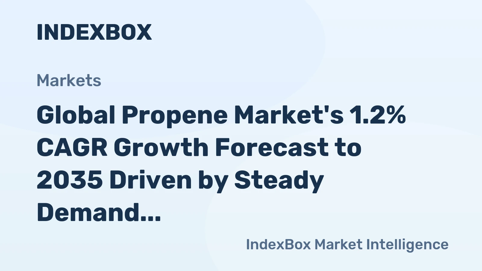 Global Propene Market's 1.2% CAGR Growth Forecast to 2035 Driven by Steady Demand