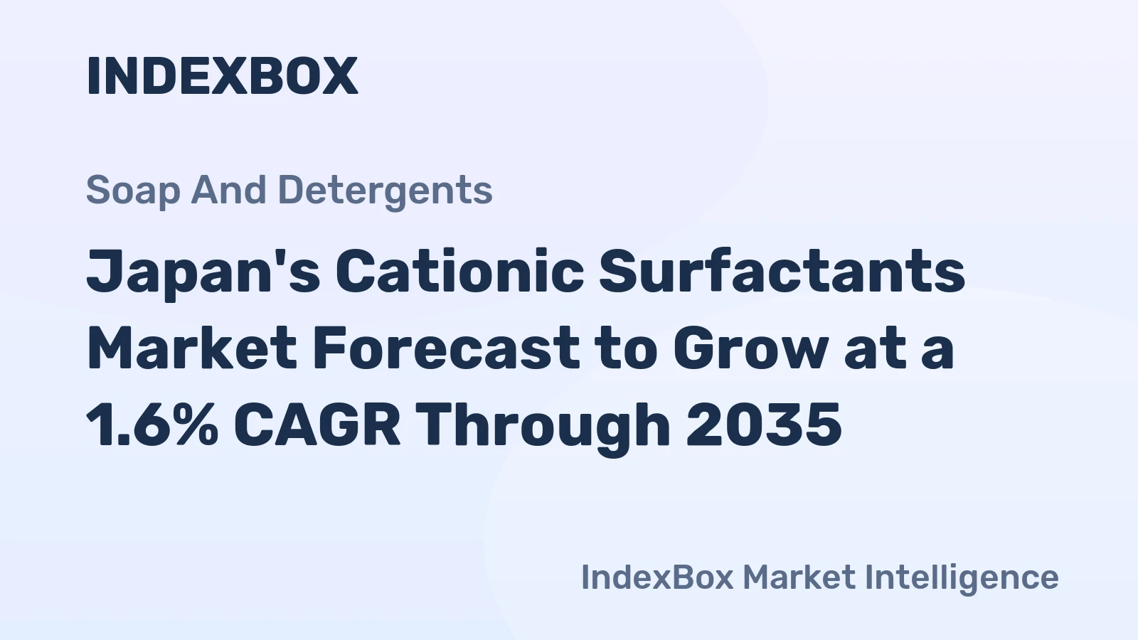 Japan's Cationic Surfactants Market Forecast to Grow at a 1.6% CAGR Through 2035