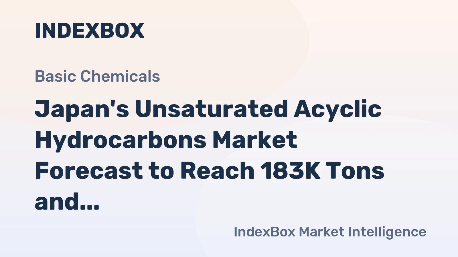 Japan's Unsaturated Acyclic Hydrocarbons Market Forecast to Reach 183K Tons and $351M by 2035