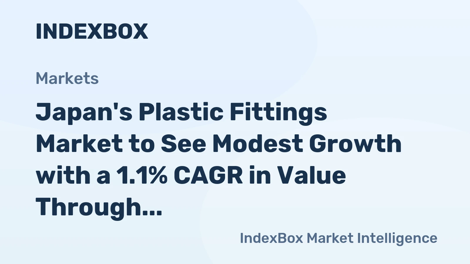 Japan's Plastic Fittings Market to See Modest Growth with a 1.1% CAGR in Value Through 2035