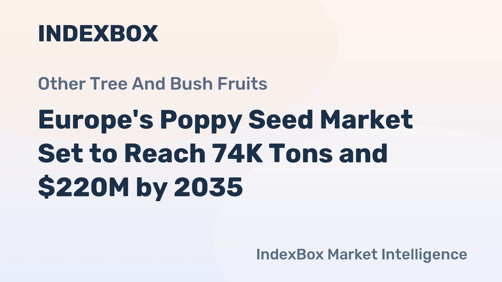Europe's Poppy Seed Market Set to Reach 74K Tons and $220M by 2035