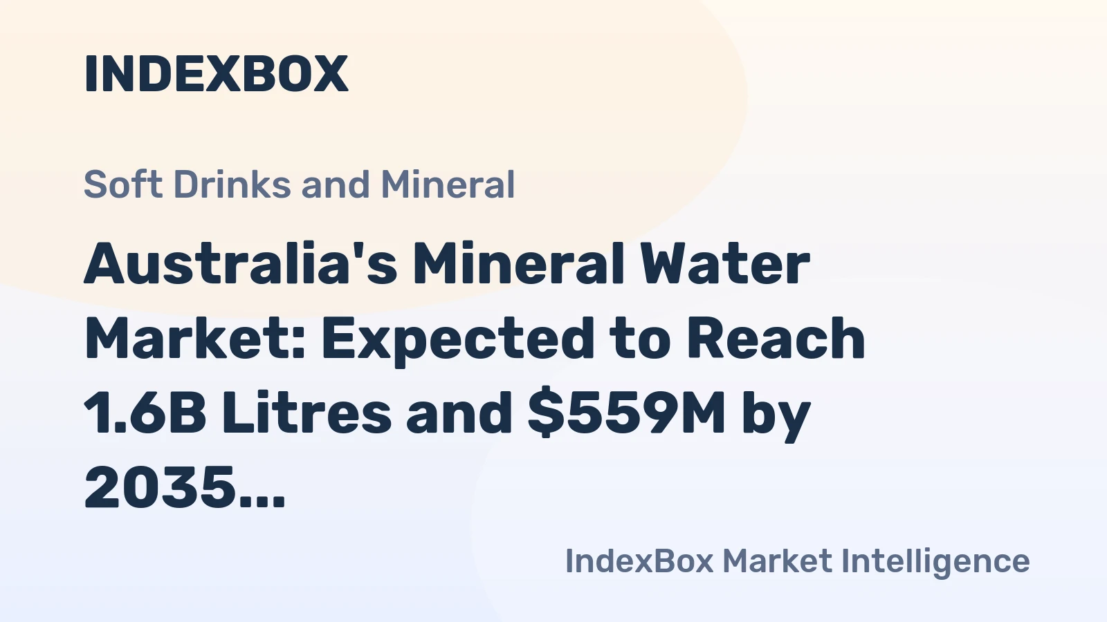 Australia's Mineral Water Market: Expected to Reach 1.6B Litres and $559M by 2035