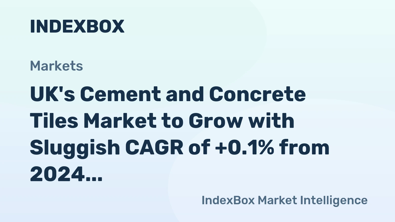 UK's Cement and Concrete Tiles Market to Grow with Sluggish CAGR of +0.1% from 2024 to 2035