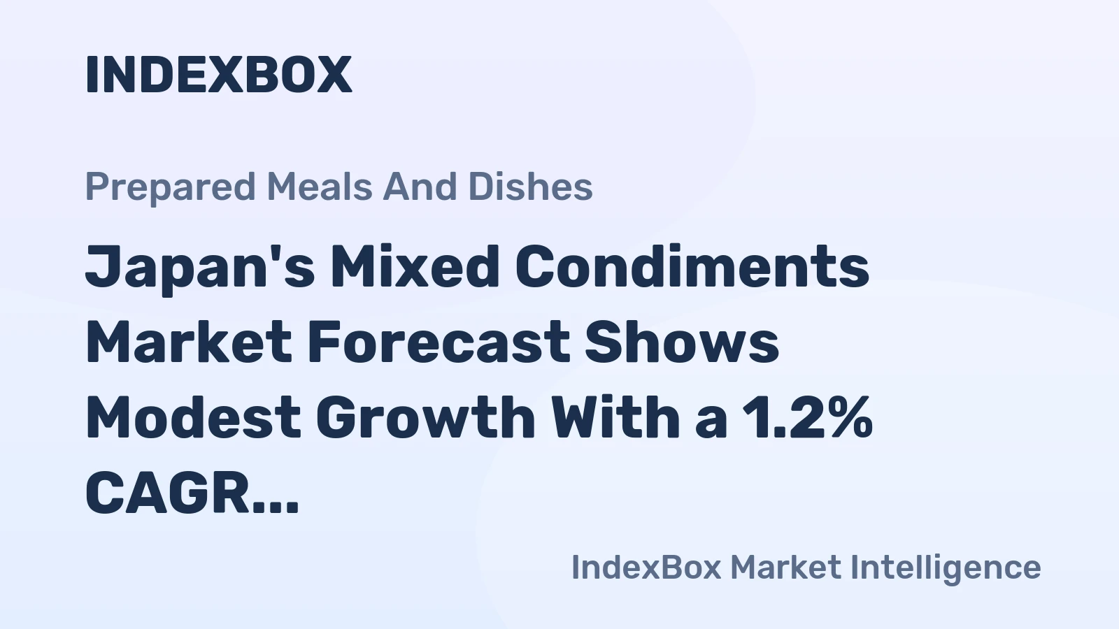 Japan's Mixed Condiments Market Forecast Shows Modest Growth With a 1.2% CAGR in Value Through 2035