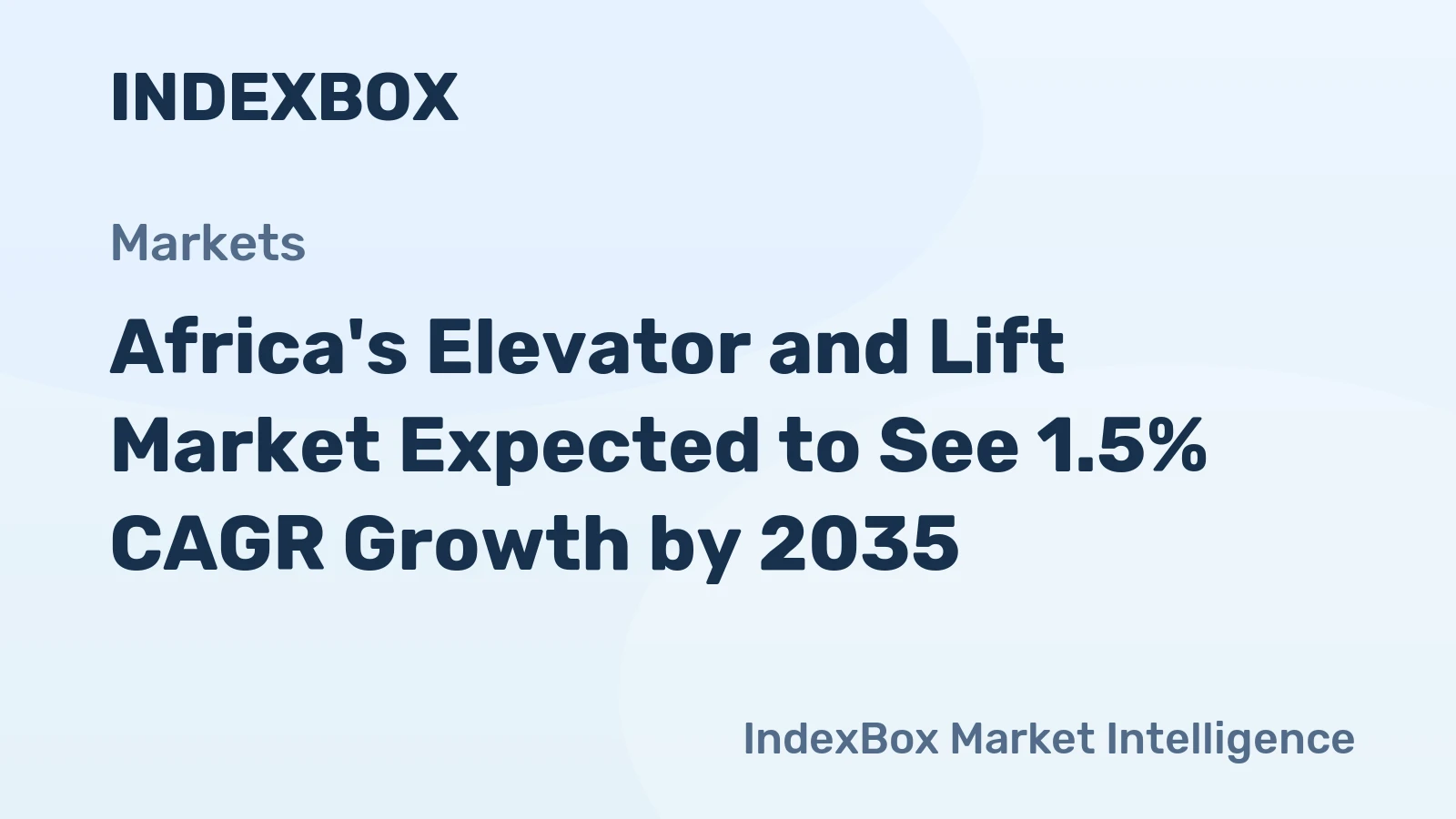 Africa's Elevator and Lift Market Expected to See 1.5% CAGR Growth by 2035