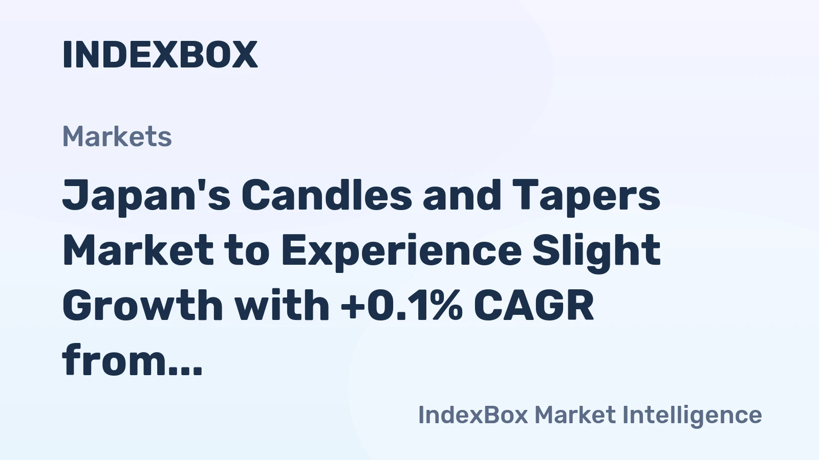 Japan's Candles and Tapers Market to Experience Slight Growth with +0.1% CAGR from 2024 to 2035
