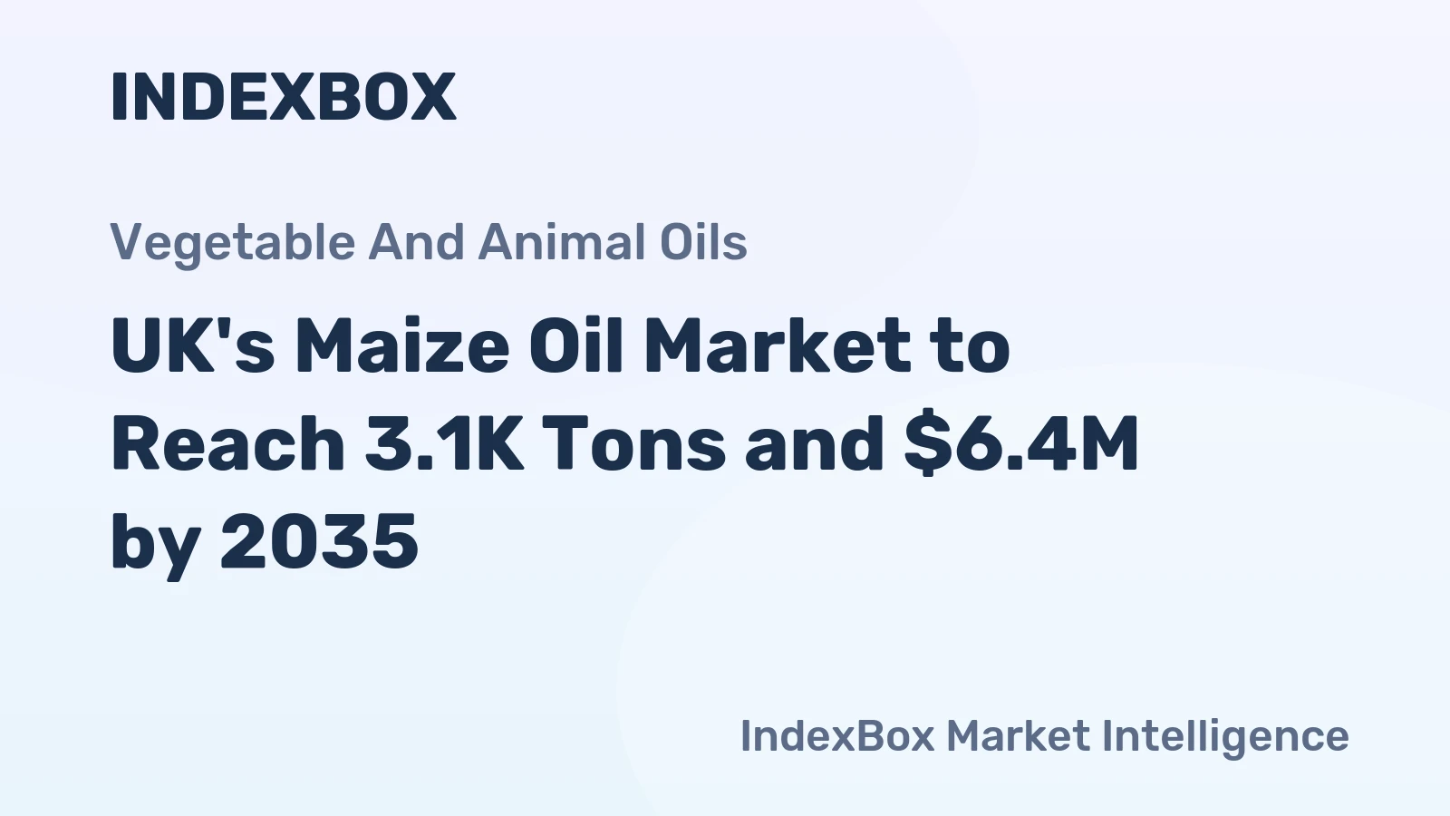 UK's Maize Oil Market to Reach 3.1K Tons and $6.4M by 2035