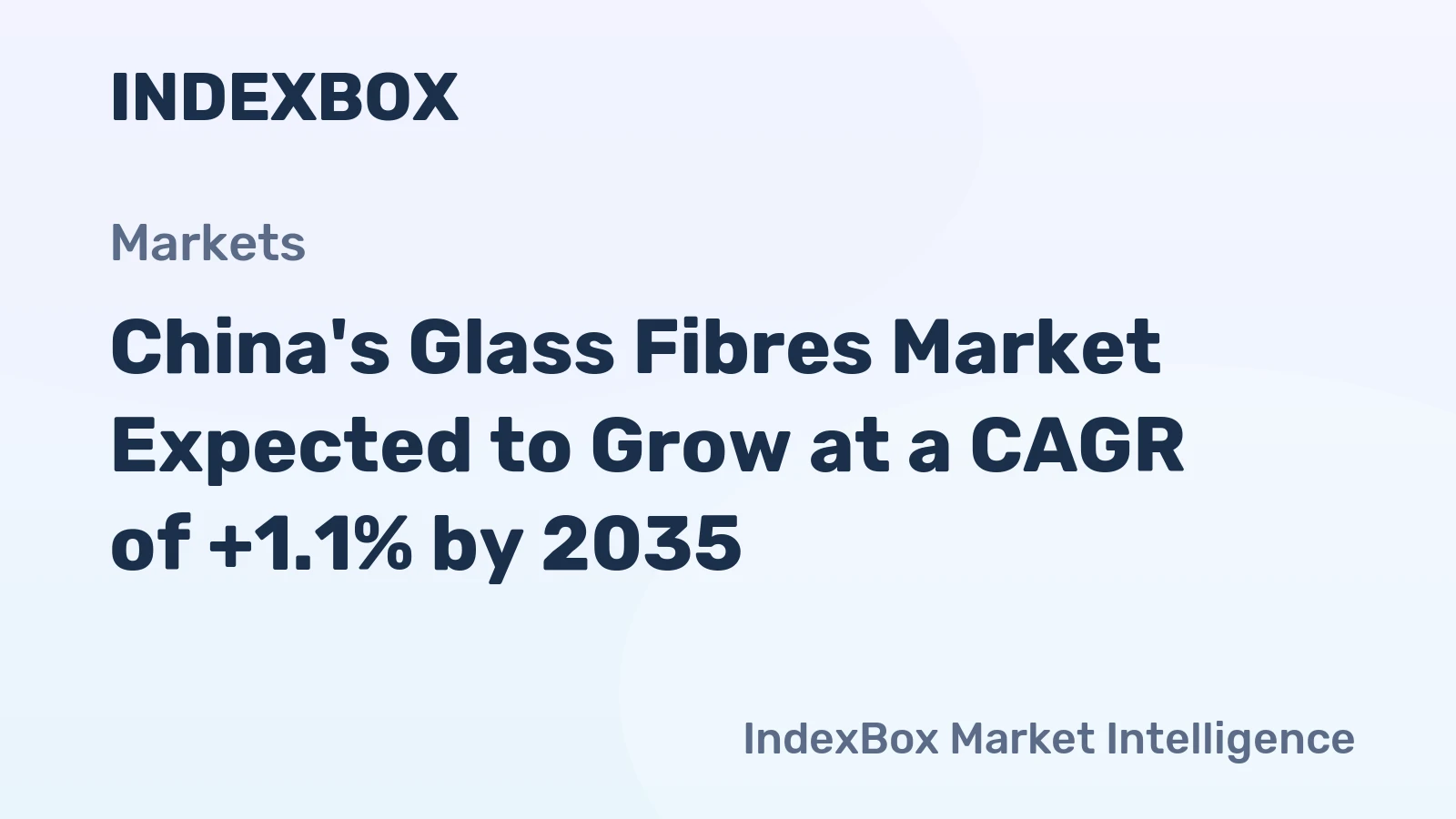 China's Glass Fibres Market Expected to Grow at a CAGR of +1.1% by 2035