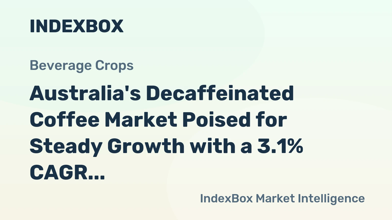Australia's Decaffeinated Coffee Market Poised for Steady Growth with a 3.1% CAGR Through 2035