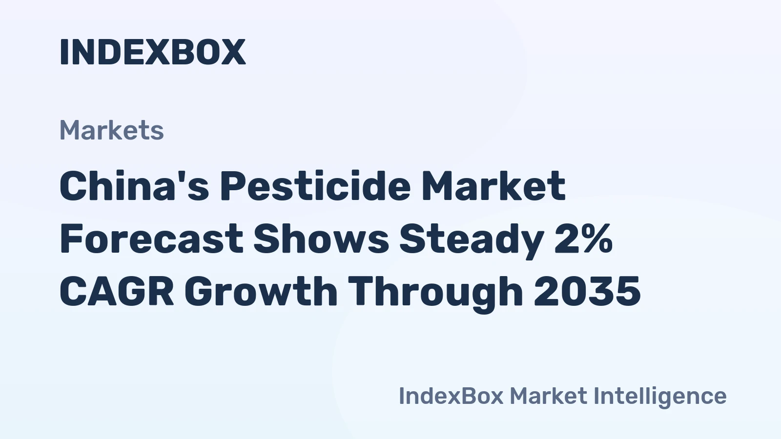 China's Pesticide Market Forecast Shows Steady 2% CAGR Growth Through 2035