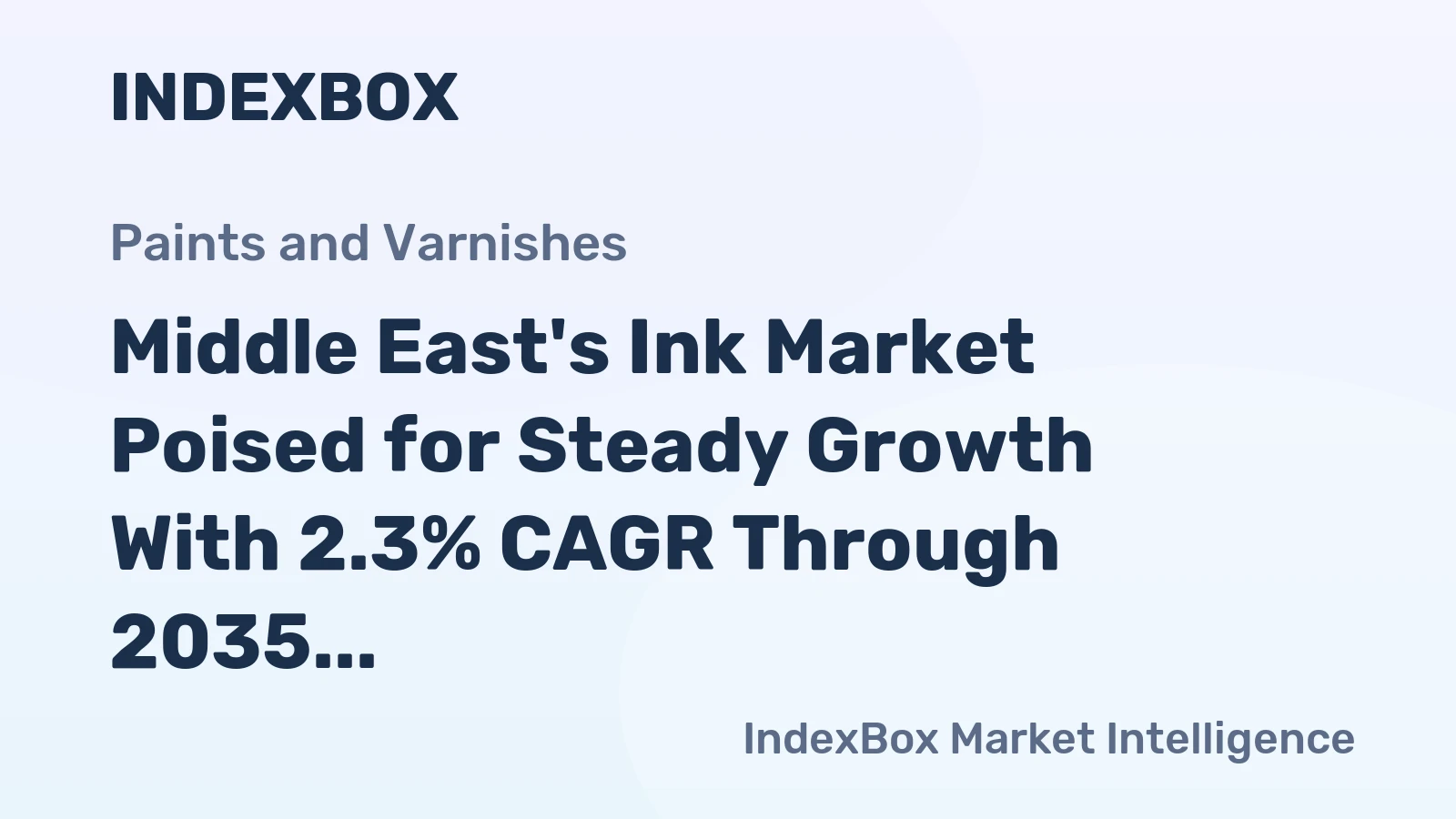 Middle East's Ink Market Poised for Steady Growth With 2.3% CAGR Through 2035