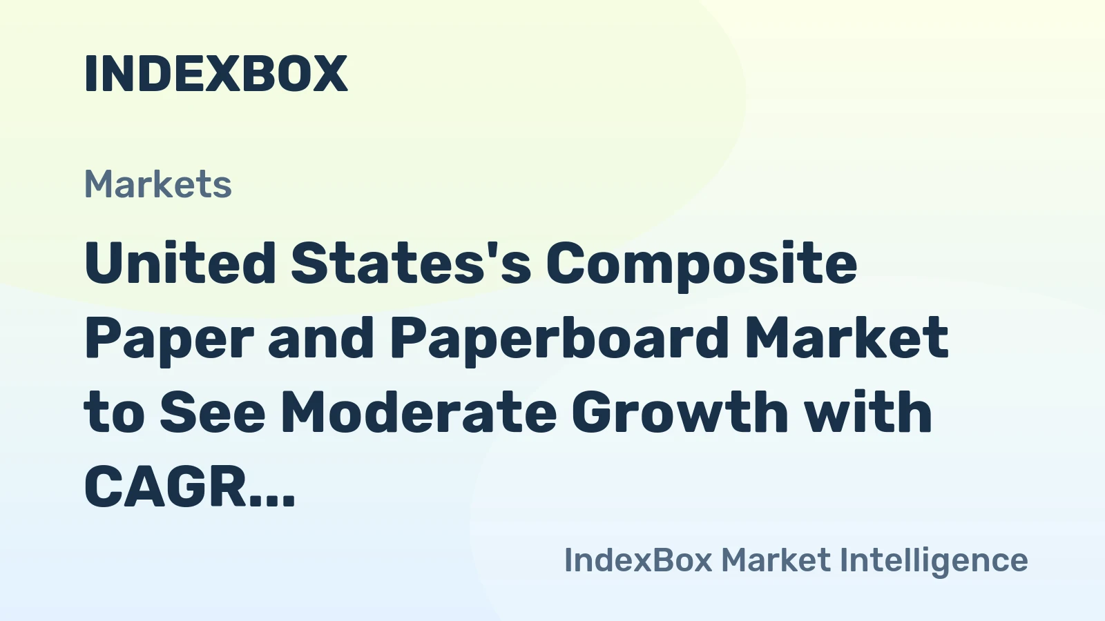 United States's Composite Paper and Paperboard Market to See Moderate Growth with CAGR of +0.8% from 2024 to 2035