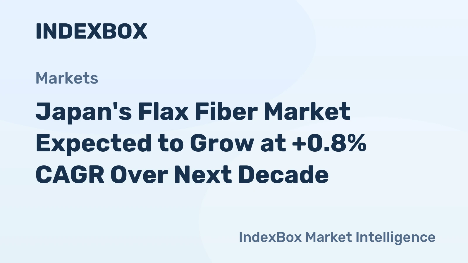 Japan's Flax Fiber Market Expected to Grow at +0.8% CAGR Over Next Decade