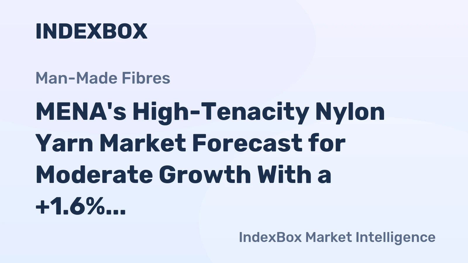 MENA's High-Tenacity Nylon Yarn Market Forecast for Moderate Growth With a +1.6% Value CAGR