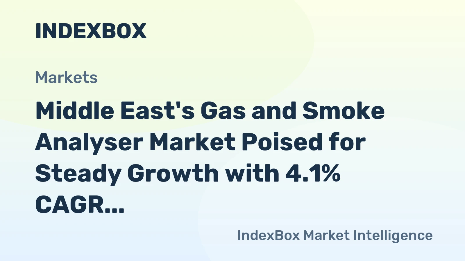 Middle East's Gas and Smoke Analyser Market Poised for Steady Growth with 4.1% CAGR in Value