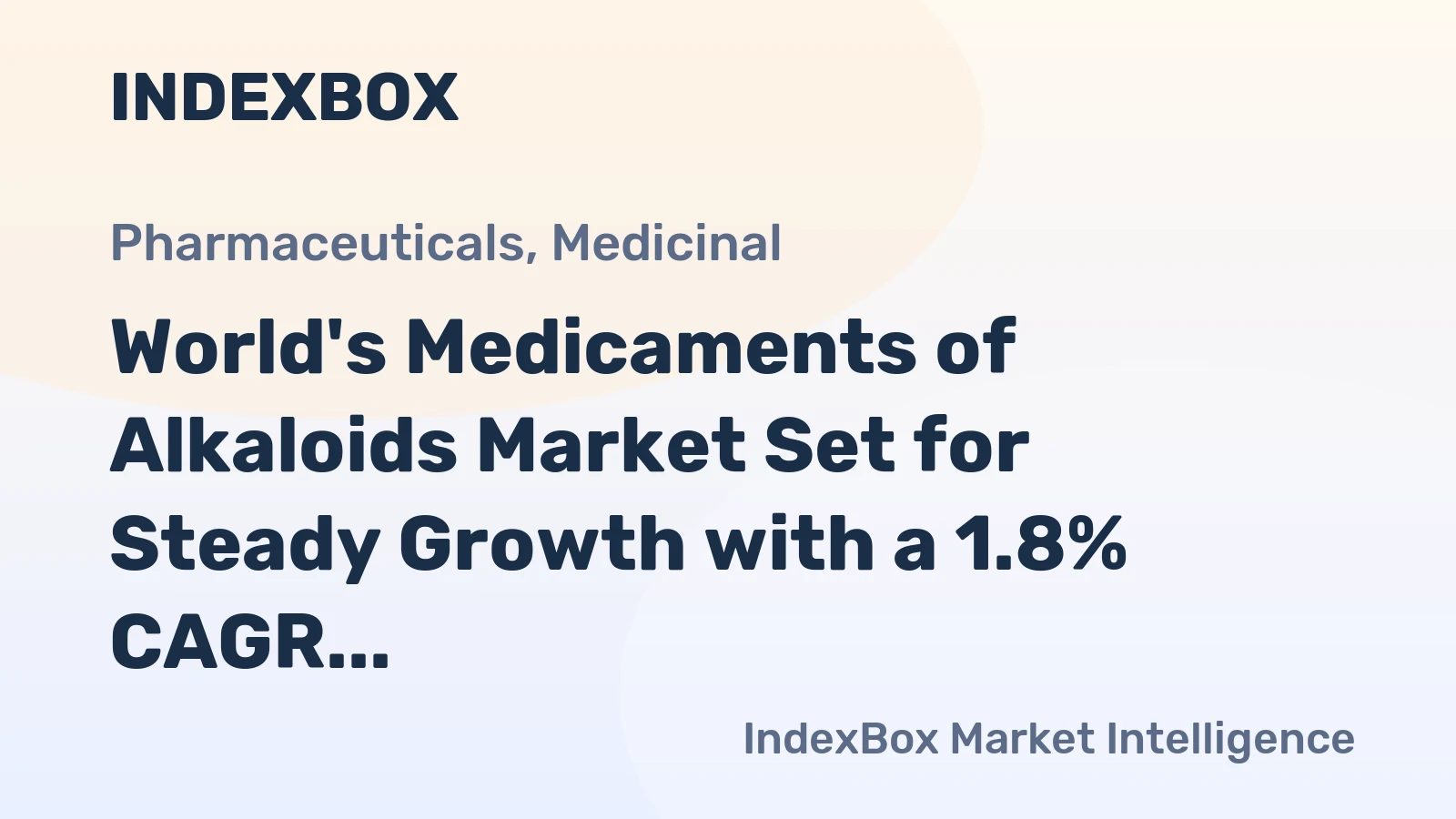 World's Medicaments of Alkaloids Market Set for Steady Growth with a 1.8% CAGR in Value