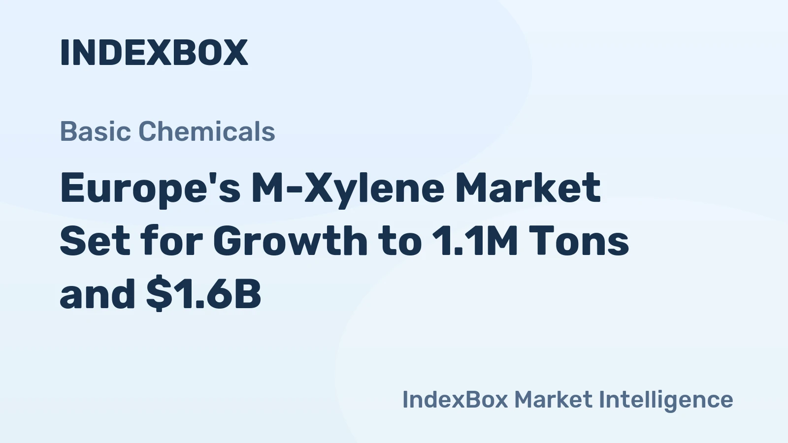 Europe's M-Xylene Market Set for Growth to 1.1M Tons and $1.6B