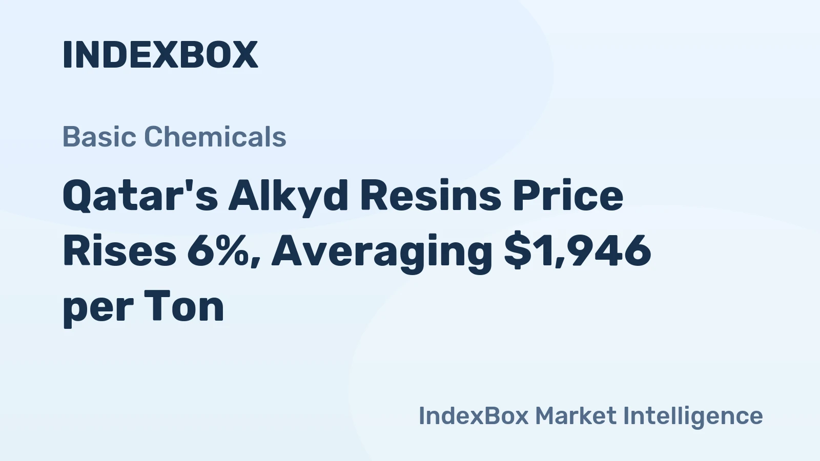 Qatar's Alkyd Resins Price Rises 6%, Averaging $1,946 per Ton