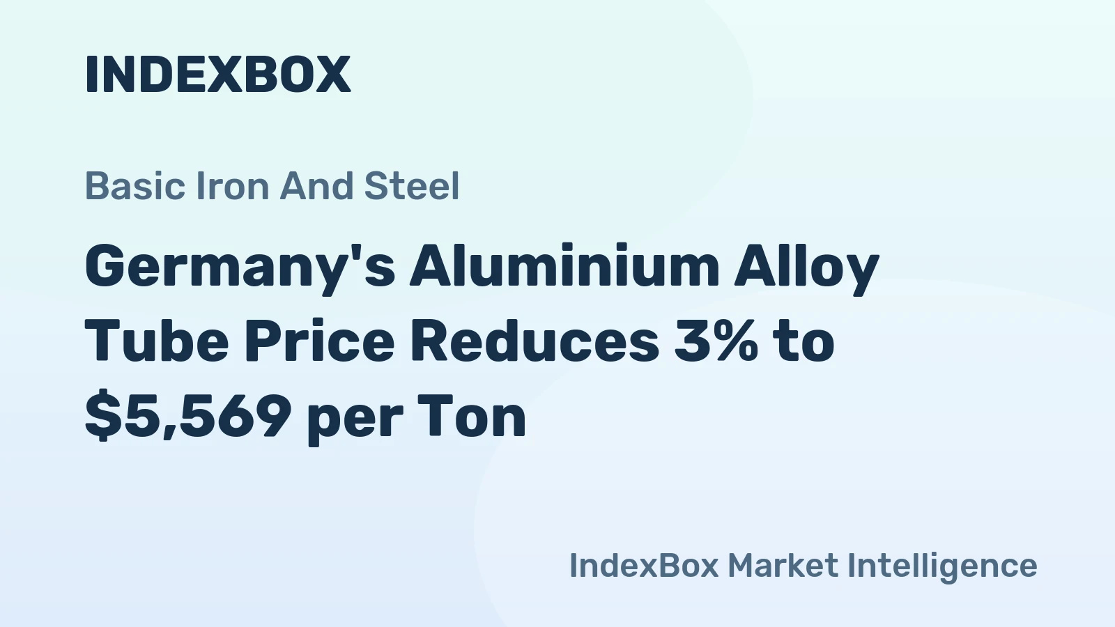 Germany's Aluminium Alloy Tube Price Reduces 3% to $5,569 per Ton