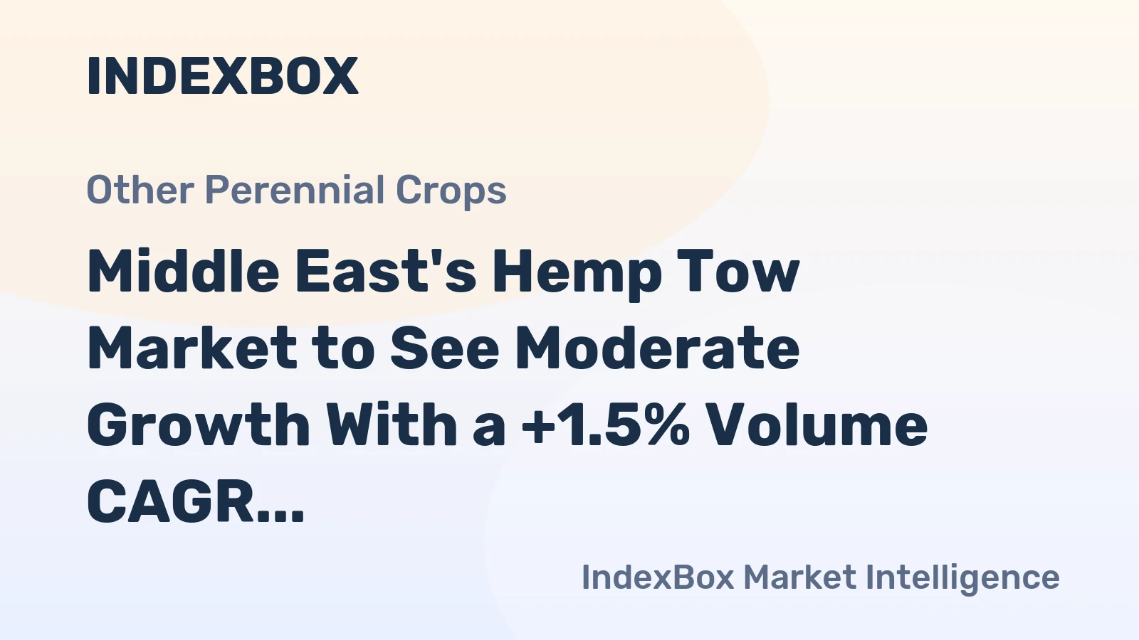 Middle East's Hemp Tow Market to See Moderate Growth With a +1.5% Volume CAGR Through 2035