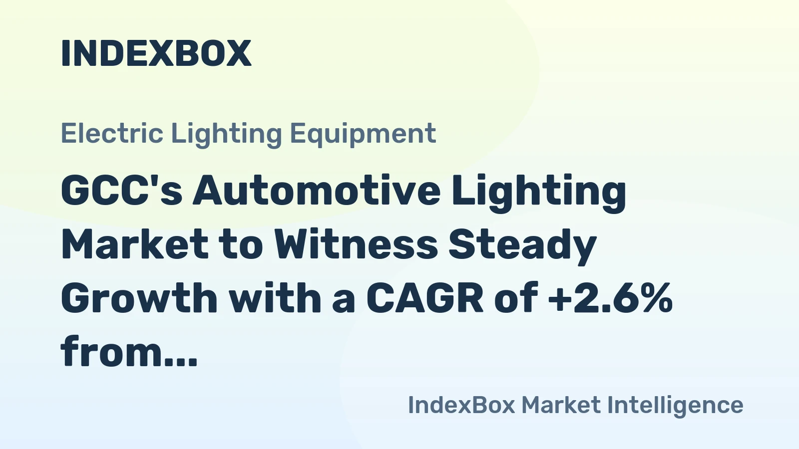 GCC's Automotive Lighting Market to Witness Steady Growth with a CAGR of +2.6% from 2024 to 2035