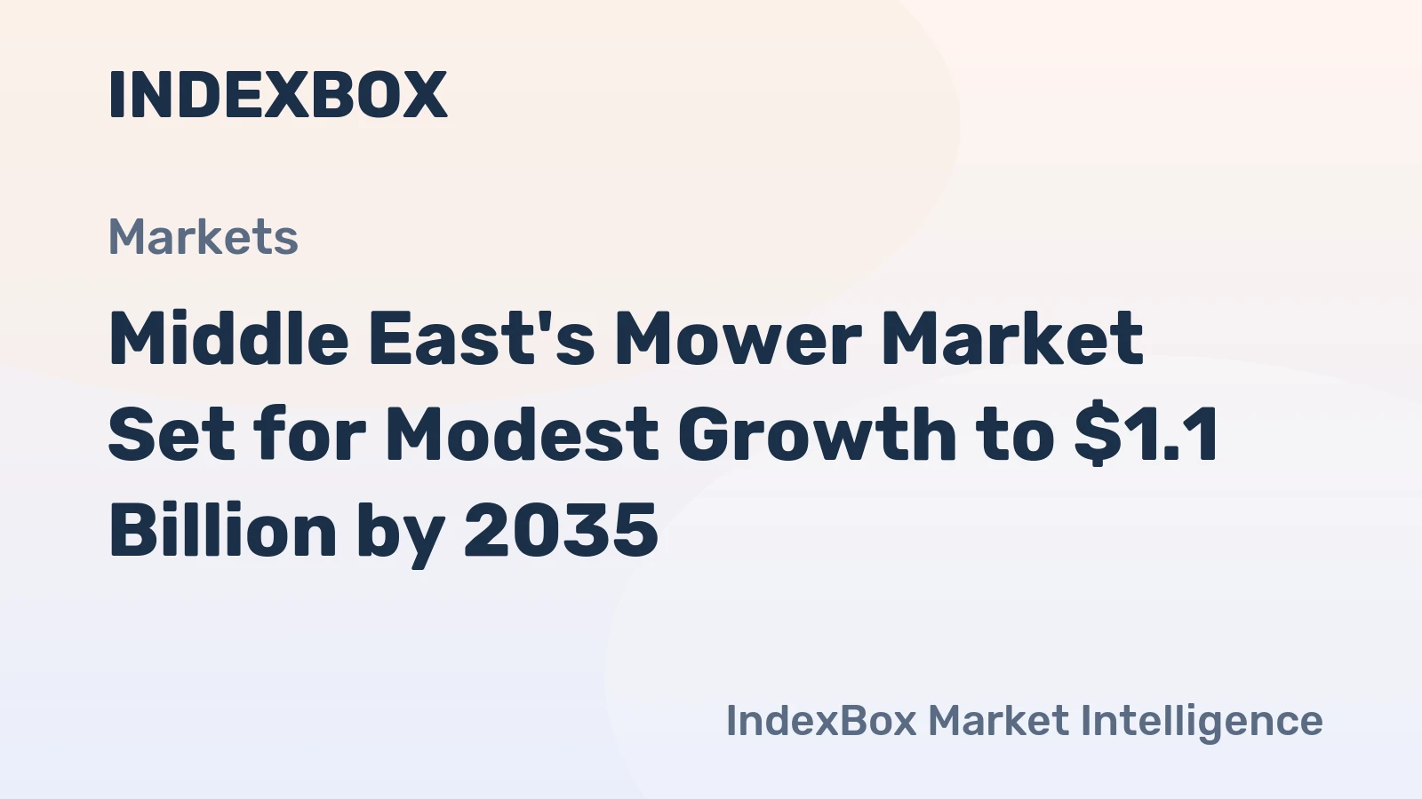 Middle East's Mower Market Set for Modest Growth to $1.1 Billion by 2035