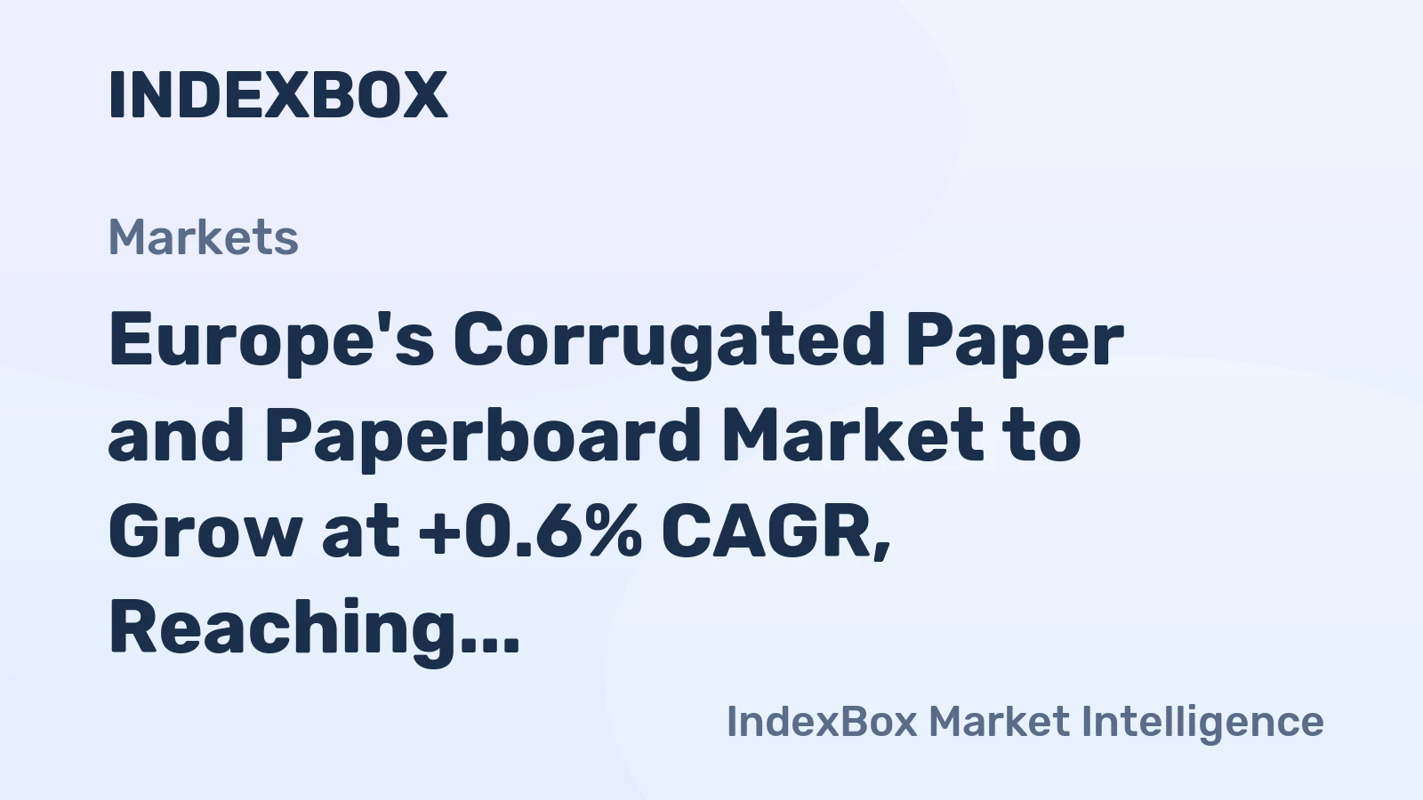 Europe's Corrugated Paper and Paperboard Market to Grow at +0.6% CAGR, Reaching 13M Tons by 2035