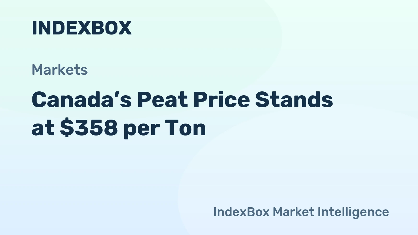 Canada’s Peat Price Stands at $358 per Ton