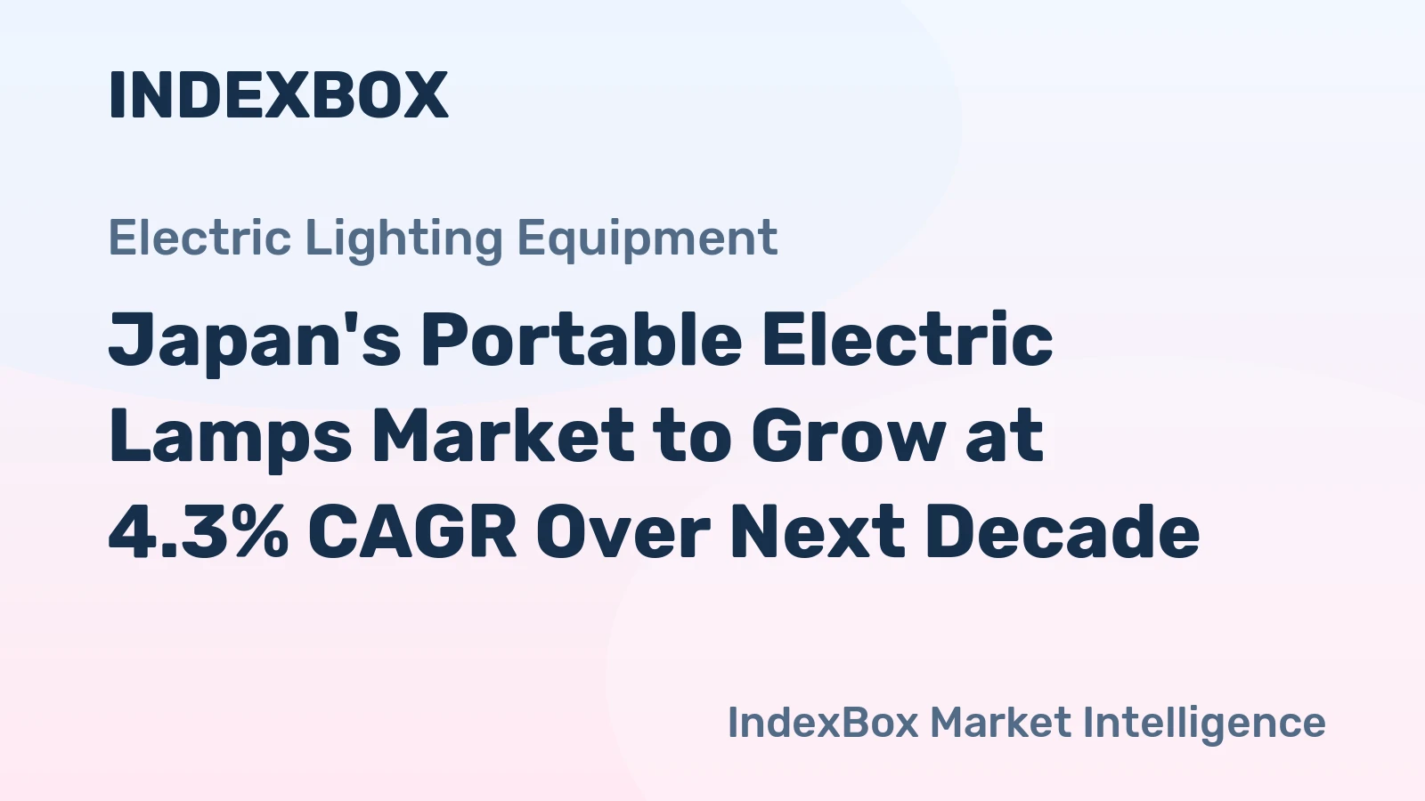 Japan's Portable Electric Lamps Market to Grow at 4.3% CAGR Over Next Decade