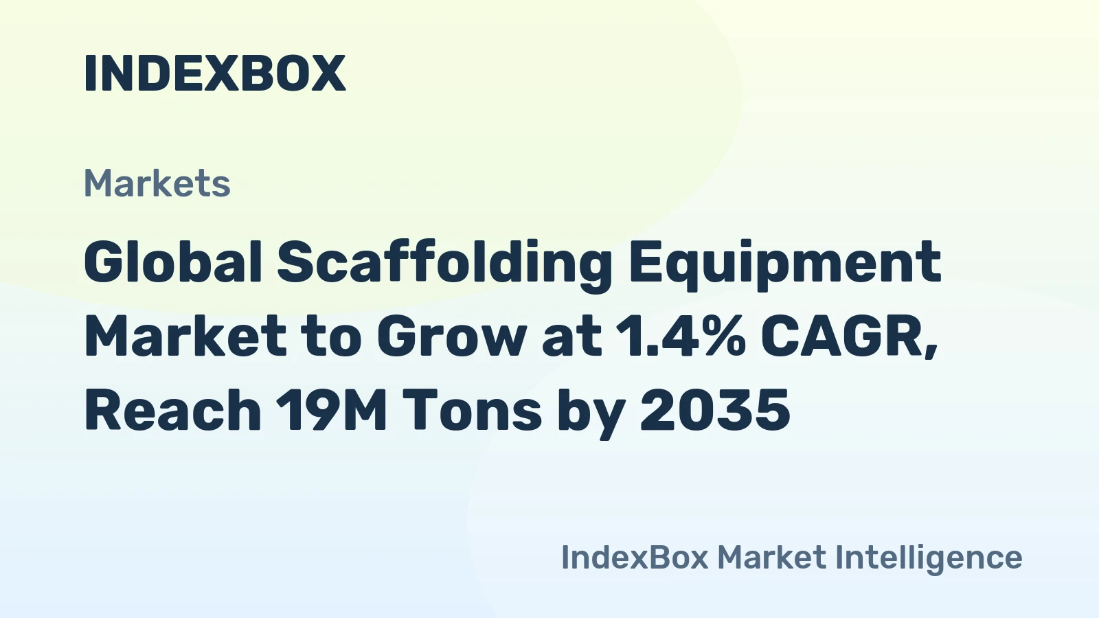 Global Scaffolding Equipment Market to Grow at 1.4% CAGR, Reach 19M Tons by 2035
