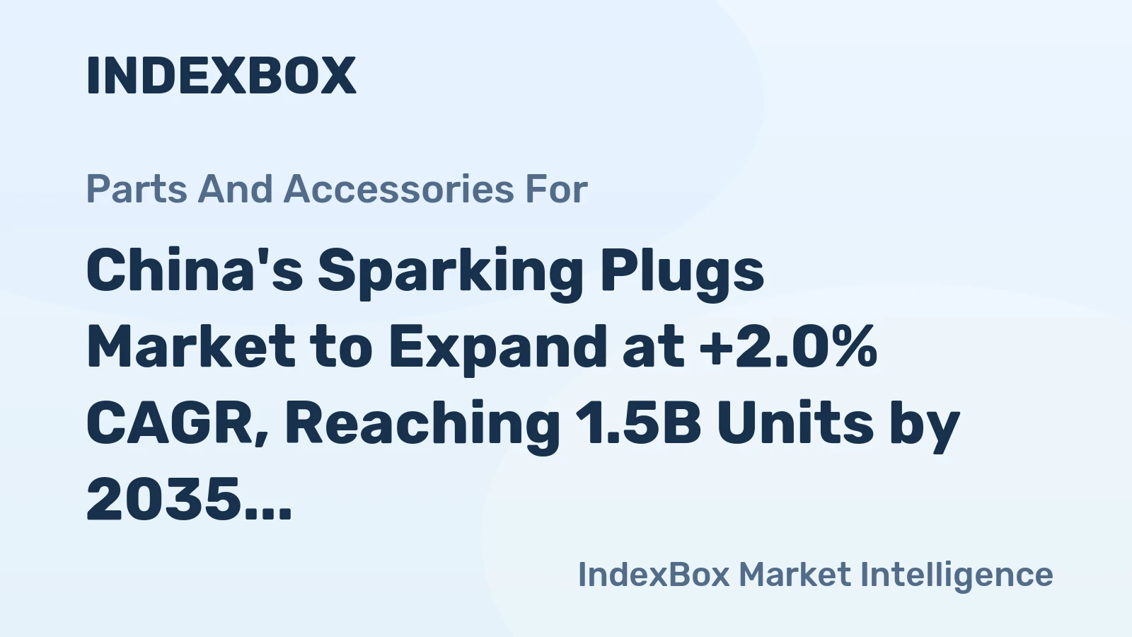 China's Sparking Plugs Market to Expand at +2.0% CAGR, Reaching 1.5B Units by 2035