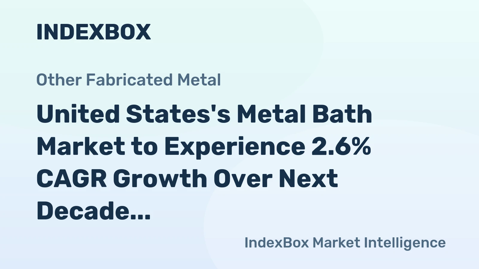 United States's Metal Bath Market to Experience 2.6% CAGR Growth Over Next Decade