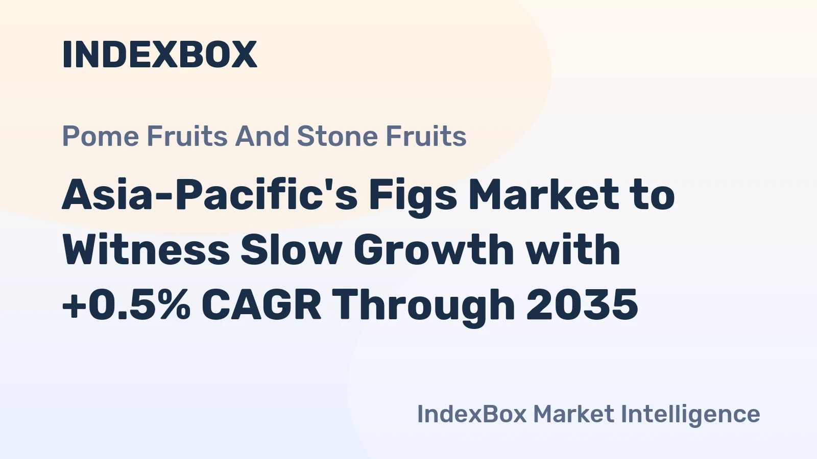 Asia-Pacific's Figs Market to Witness Slow Growth with +0.5% CAGR Through 2035