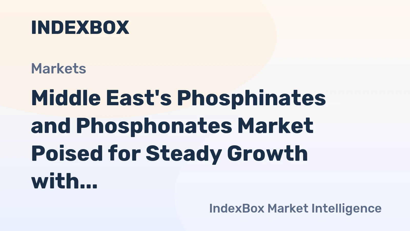 Middle East's Phosphinates and Phosphonates Market Poised for Steady Growth with 1.4% CAGR
