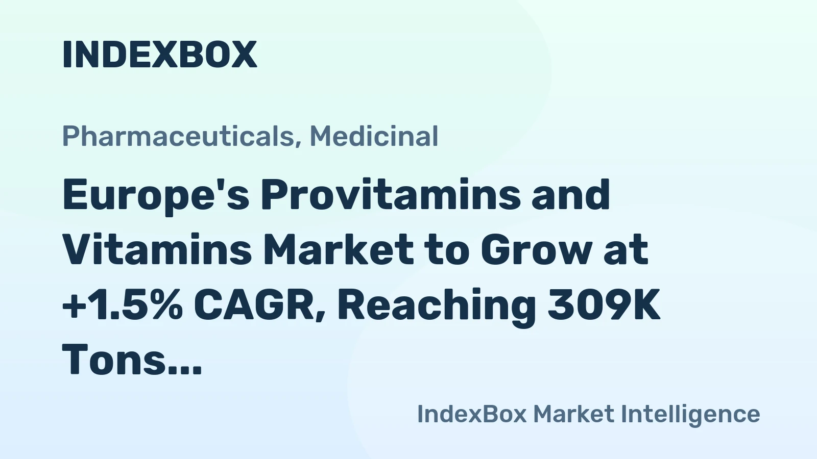 Europe's Provitamins and Vitamins Market to Grow at +1.5% CAGR, Reaching 309K Tons by 2035