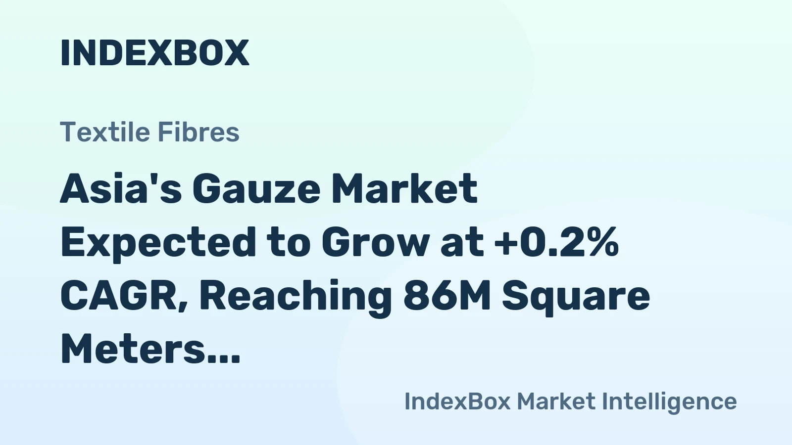 Asia's Gauze Market Expected to Grow at +0.2% CAGR, Reaching 86M Square Meters by 2035
