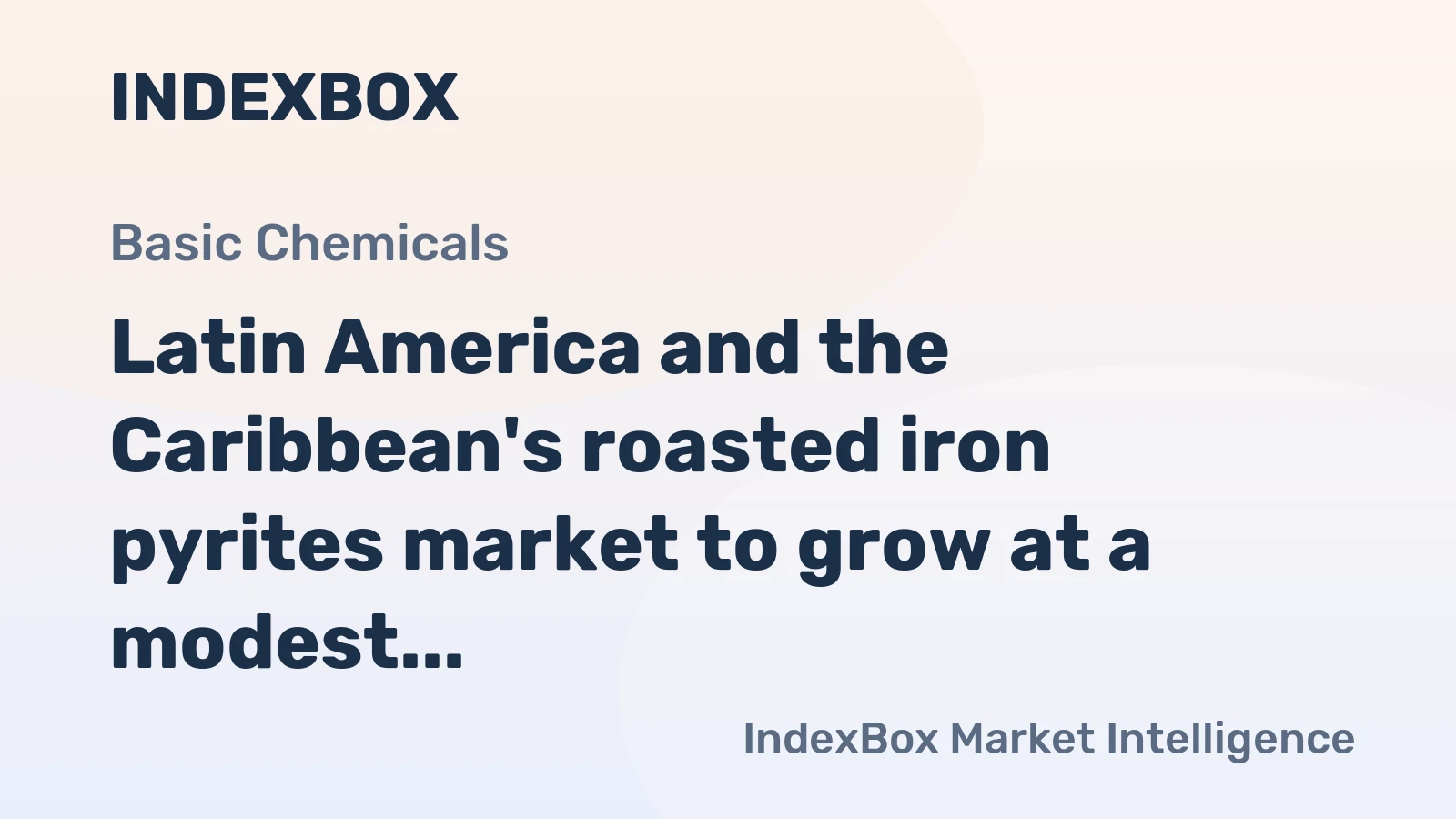 Latin America and the Caribbean's roasted iron pyrites market to grow at a modest CAGR of +0.3% through 2035, reaching $948M.
