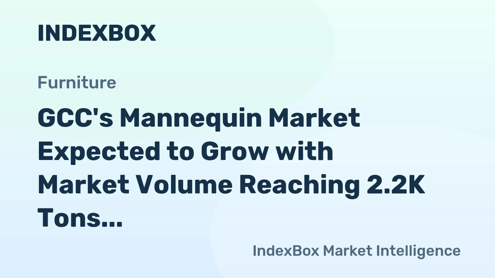 GCC's Mannequin Market Expected to Grow with Market Volume Reaching 2.2K Tons and Market Value Reaching $152M by 2035