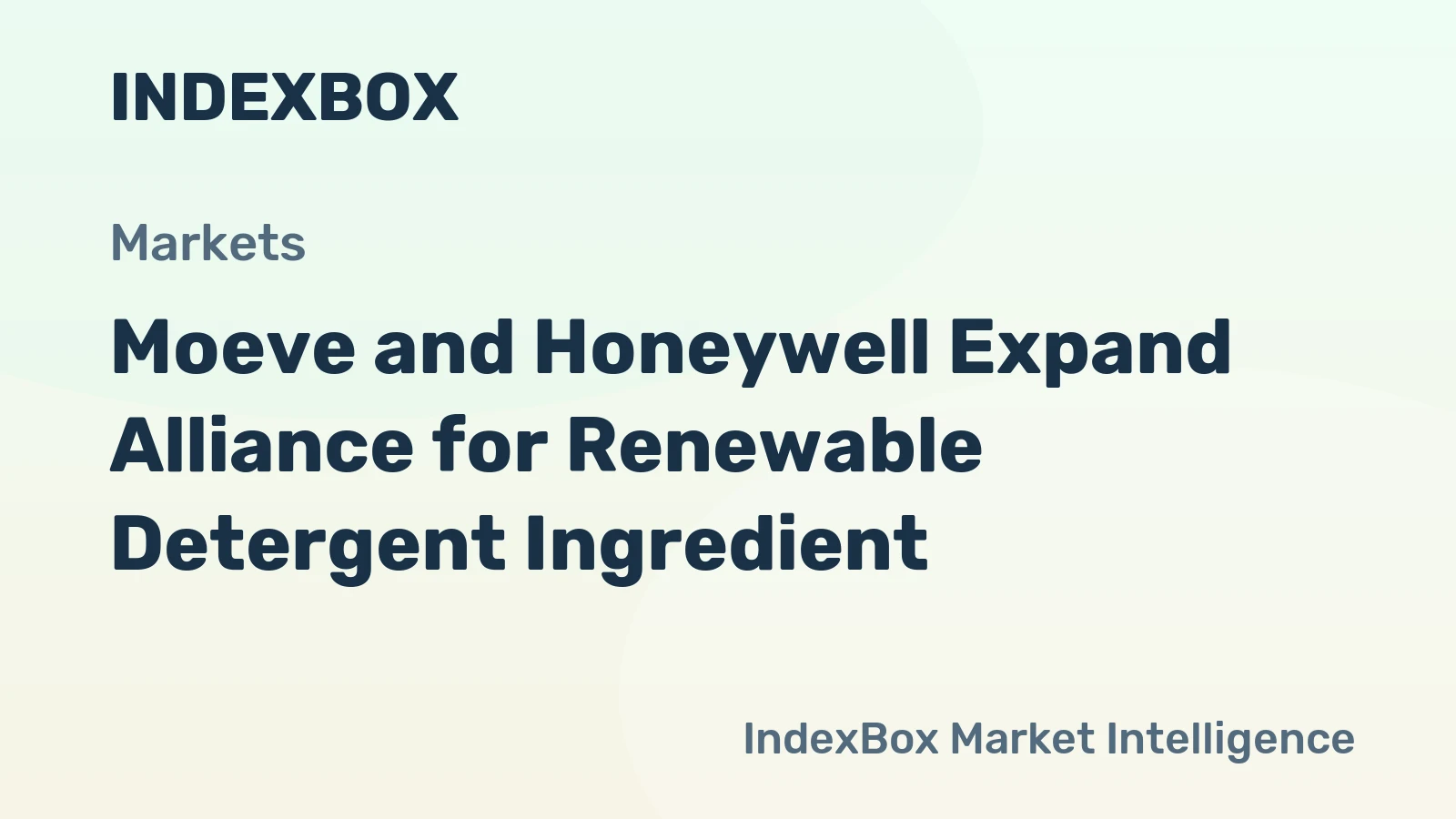 Moeve and Honeywell Expand Alliance for Renewable Detergent Ingredient