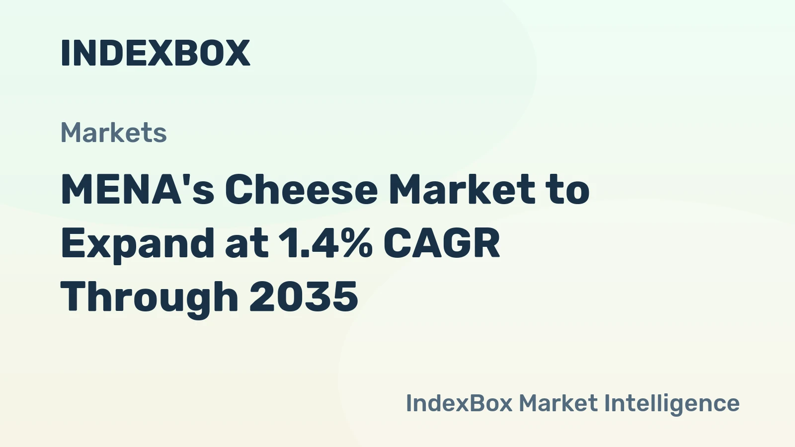 MENA's Cheese Market to Expand at 1.4% CAGR Through 2035