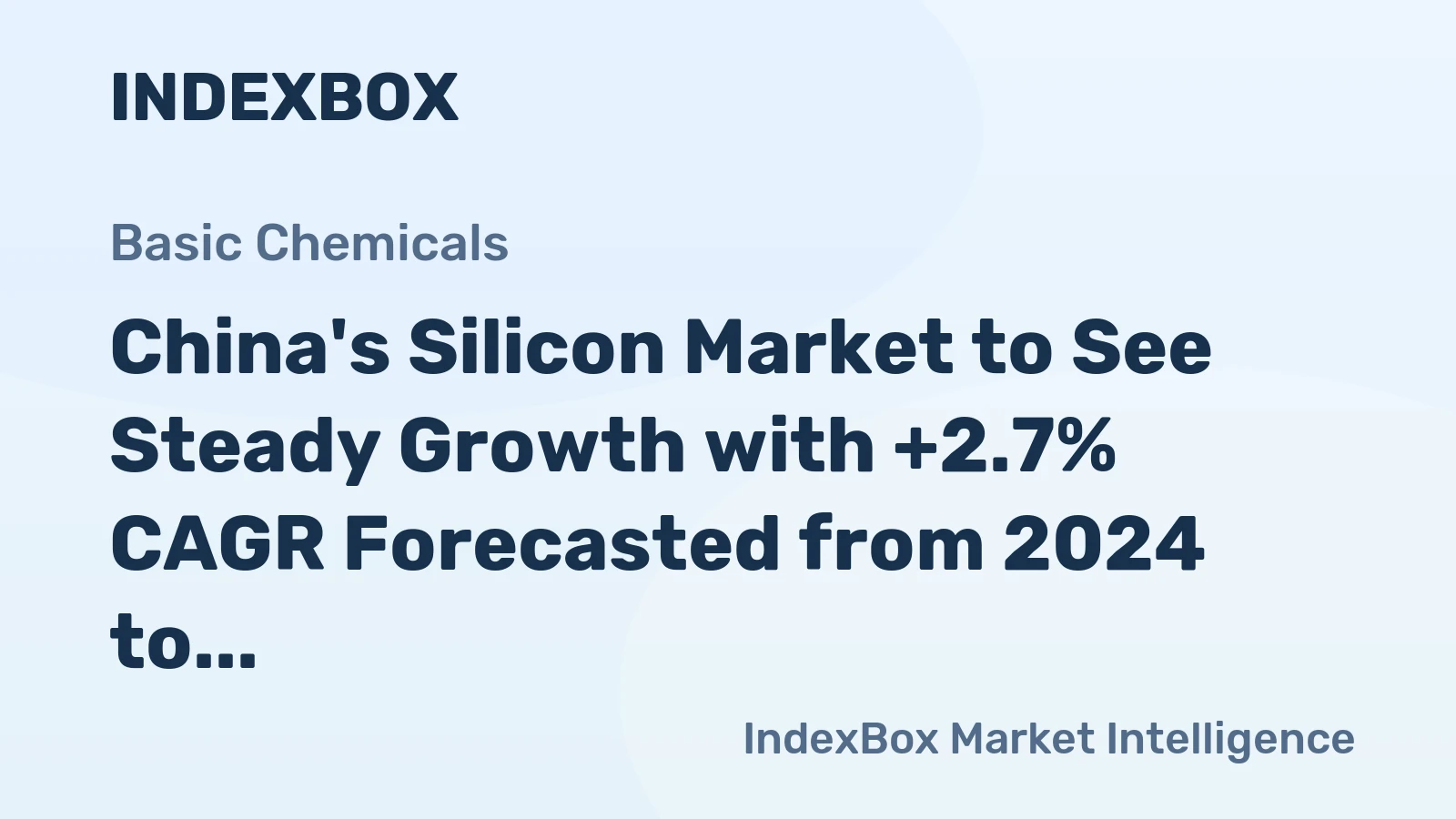 China's Silicon Market to See Steady Growth with +2.7% CAGR Forecasted from 2024 to 2035