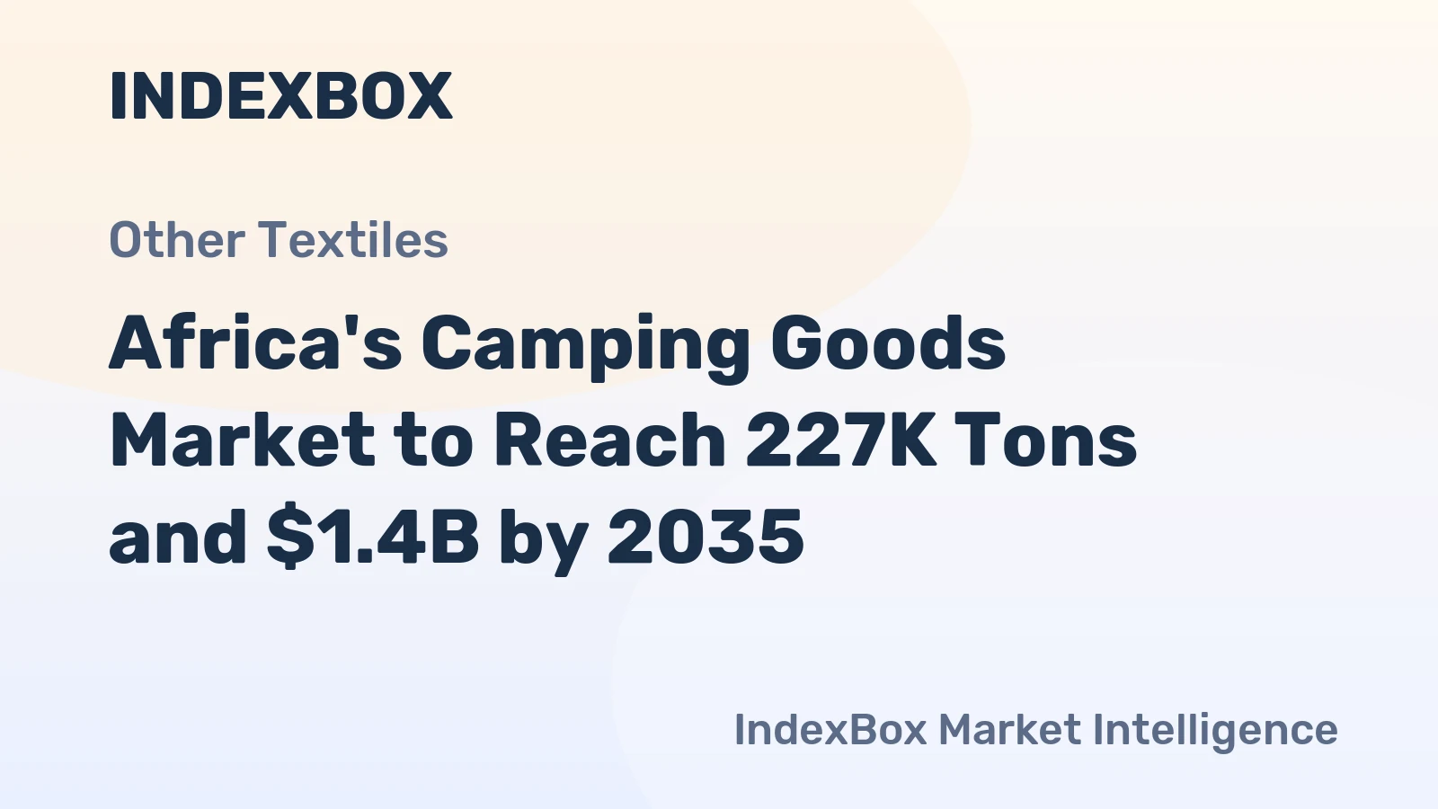 Africa's Camping Goods Market to Reach 227K Tons and $1.4B by 2035