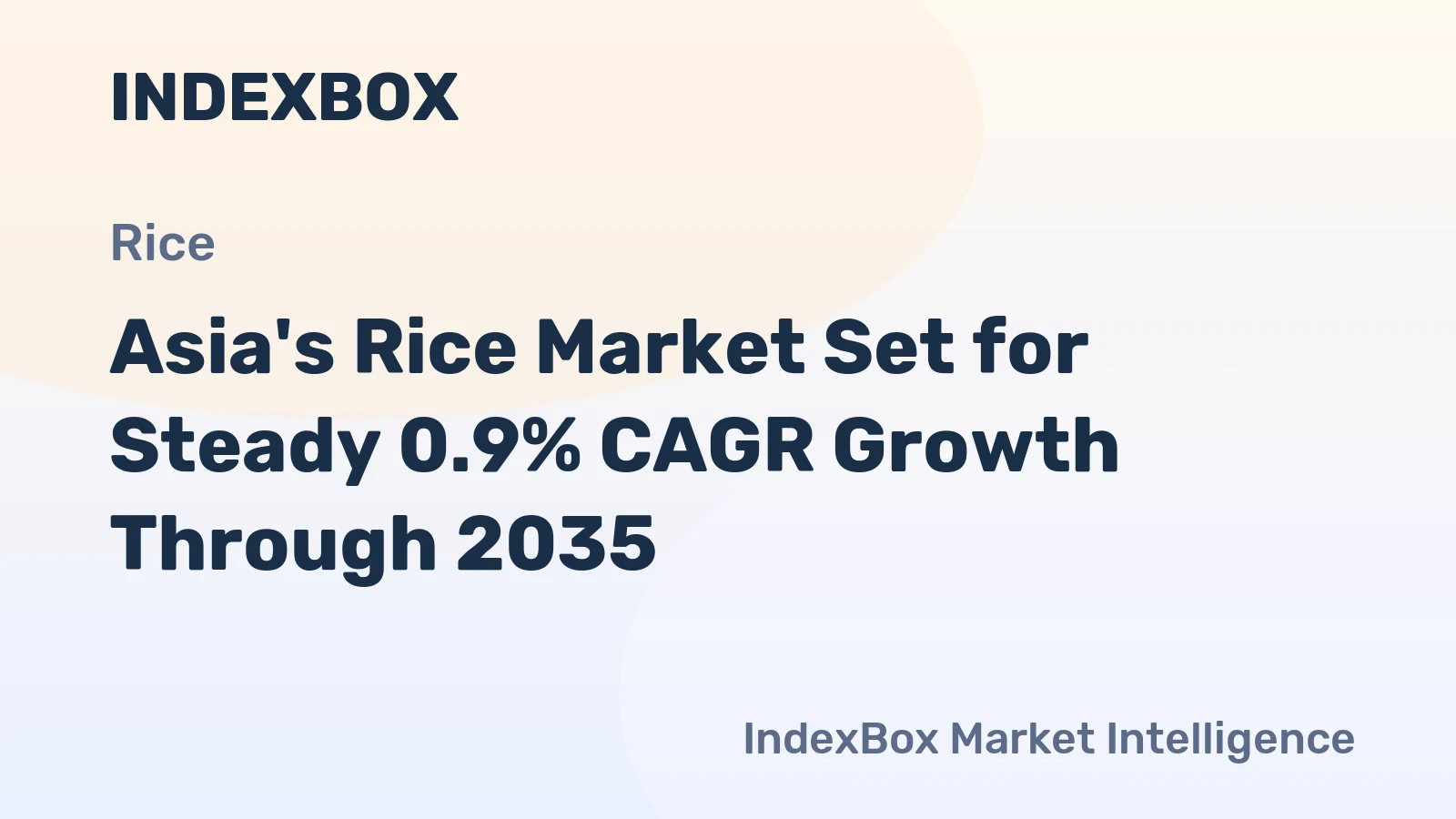 Asia's Rice Market Set for Steady 0.9% CAGR Growth Through 2035