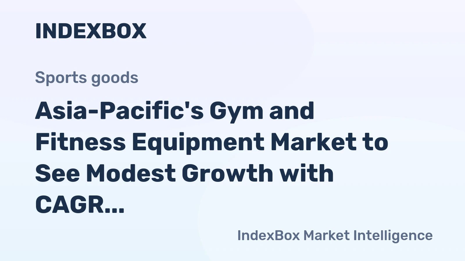 Asia-Pacific's Gym and Fitness Equipment Market to See Modest Growth with CAGR of +0.8% from 2024 to 2035